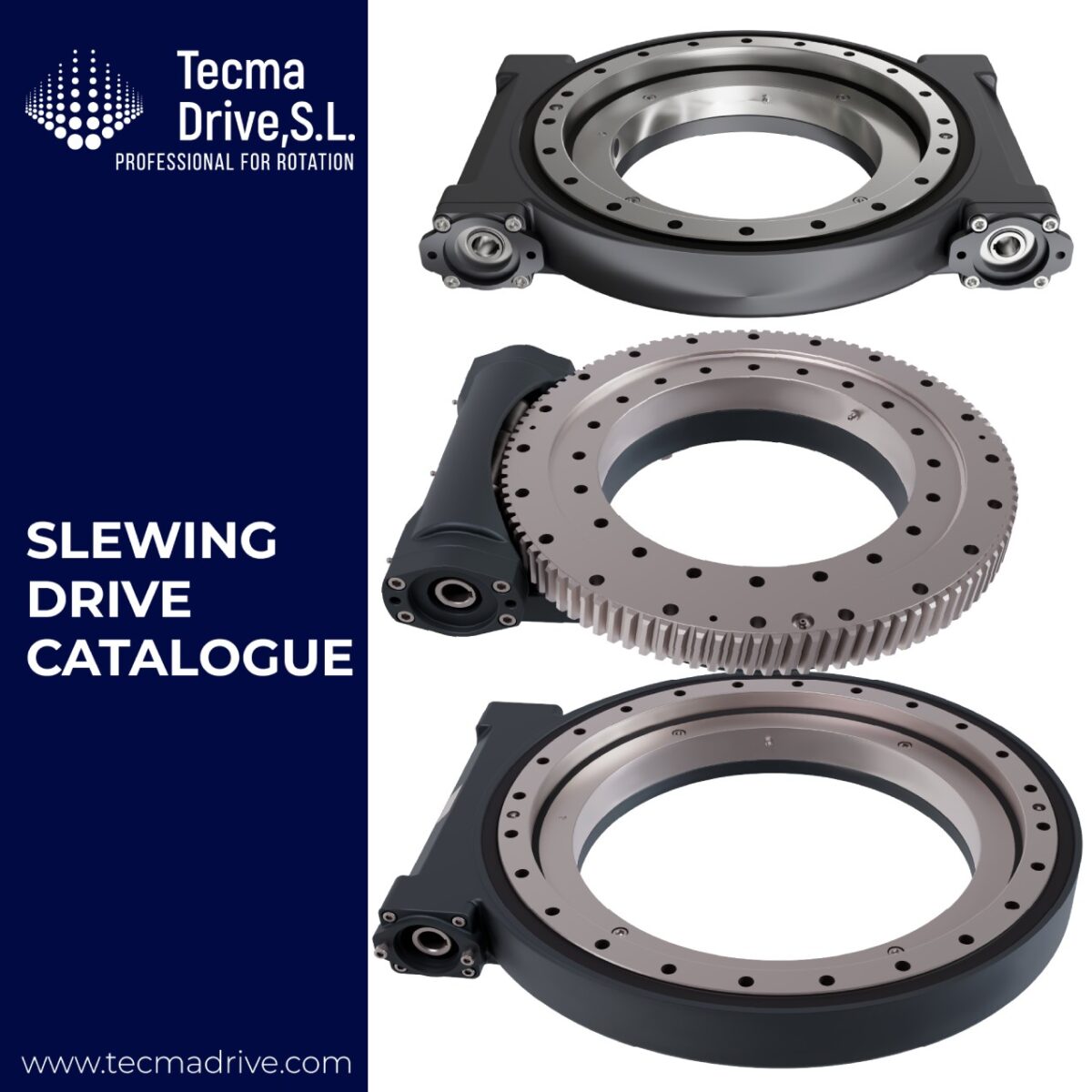 Double row external ball slewing ring - Tecmadrive